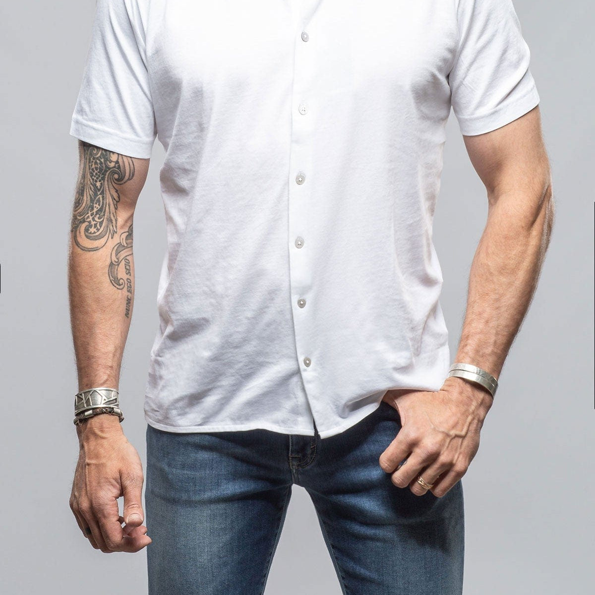 Georg Roth Catalina Button Up Polo In White – AXEL'S