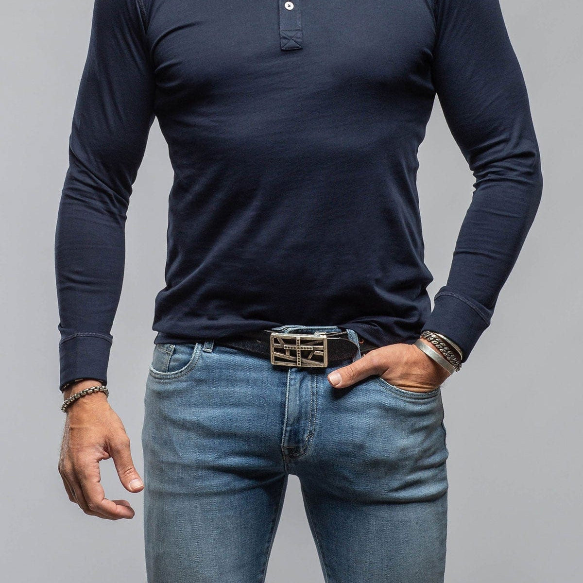 Georg Roth Coronado Cotton LS Henley In True Navy – AXEL'S