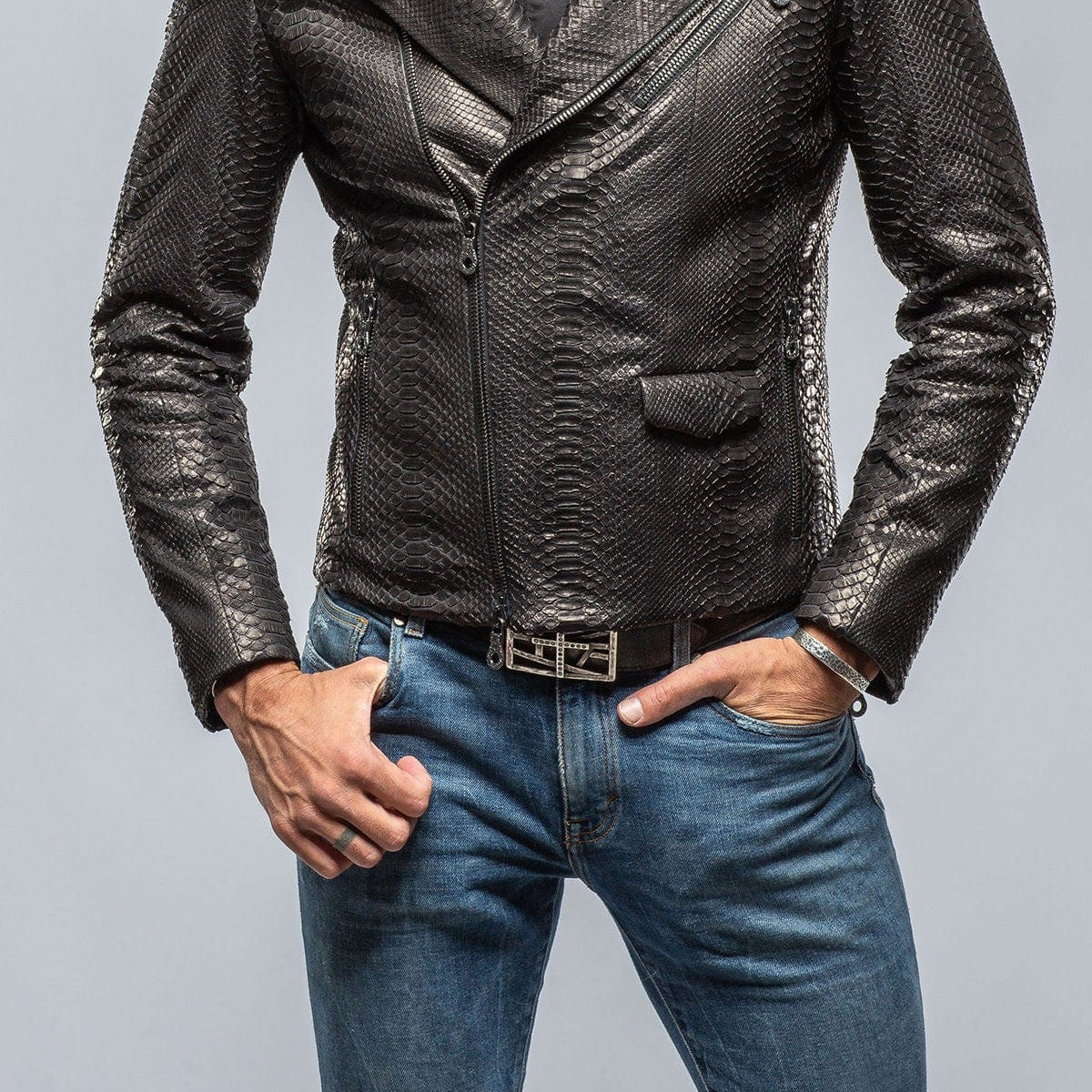 Python Moto Jacket In Black – AXEL'S