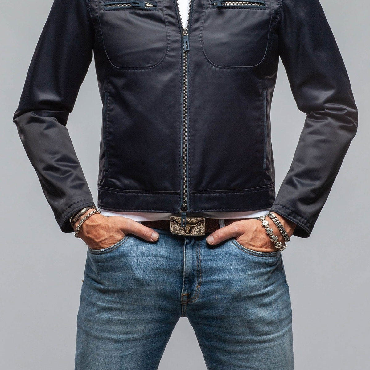 Robert Comstock Scorpio Flash Jacket In Navy – AXEL'S