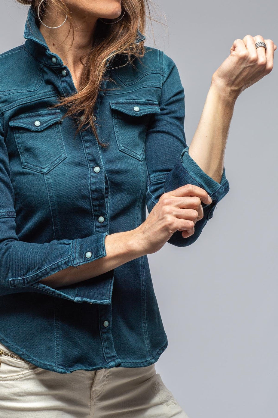 Women's Denim Snap Shirts – AXEL'S