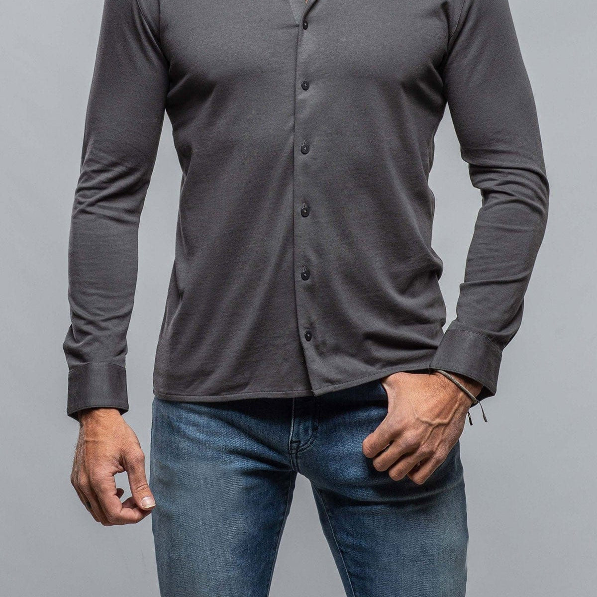 Georg Roth Cambria Button Up Polo in Grey – AXEL'S