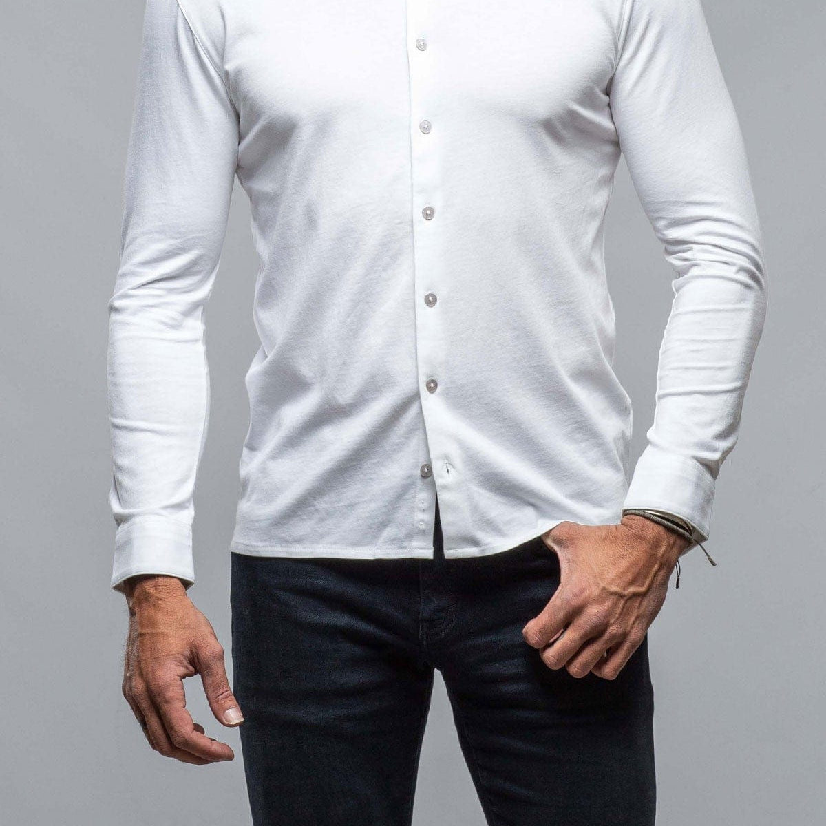 Georg Roth Cambria Button Up Polo in White – AXEL'S