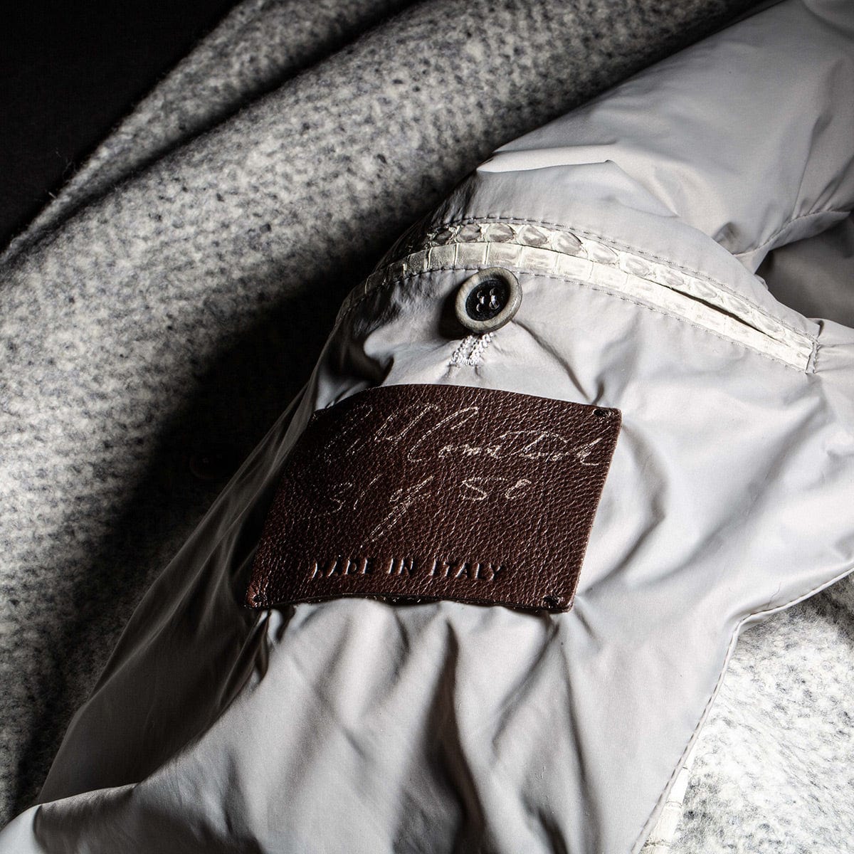 Robert Comstock Tasman Top Coat With Snake Skin Trim – AXEL'S